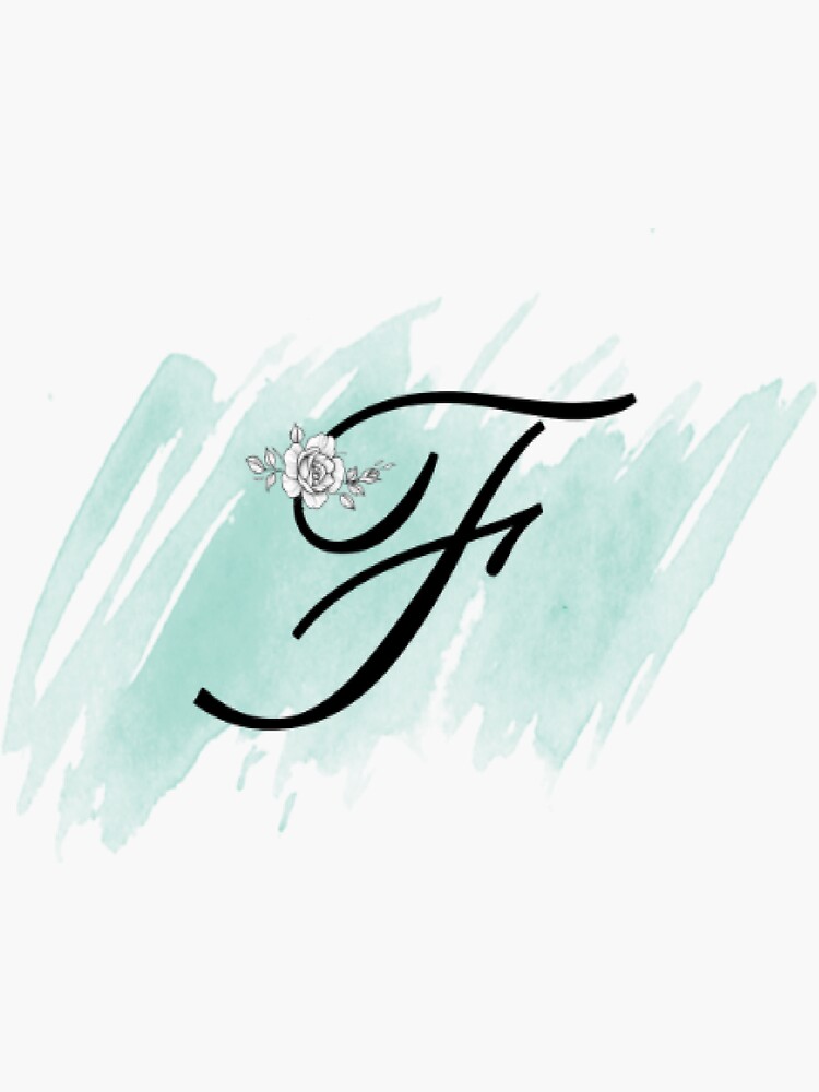 "cursive letter f, " Sticker for Sale by mushroom95Gtr | Redbubble