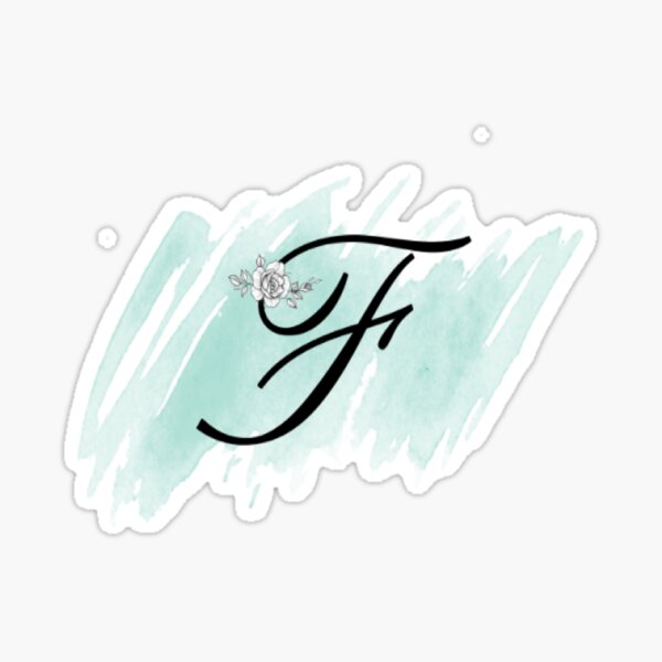 "cursive letter f, " Sticker for Sale by mushroom95Gtr | Redbubble