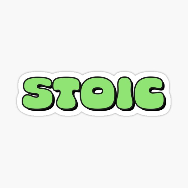 "Stoic Typography Lumo Green | Y2K Retro Sticker" Sticker for Sale by ...