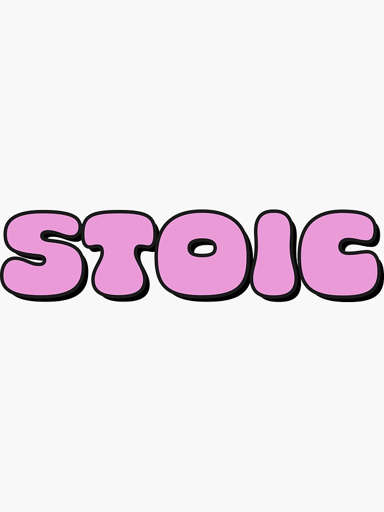 "Stoic Typography Pink | Y2K Retro Sticker" Sticker for Sale by ...