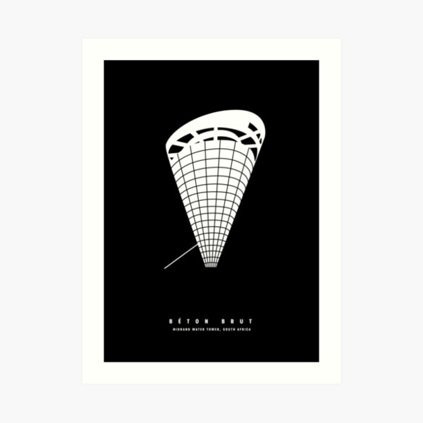 "Beton Brutees - Midrand Water Tower" Art Print by jancharvat | Redbubble
