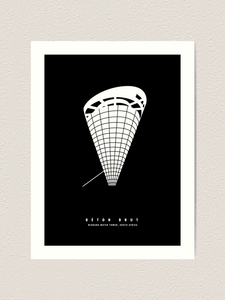 "Beton Brutees - Midrand Water Tower" Art Print by jancharvat | Redbubble