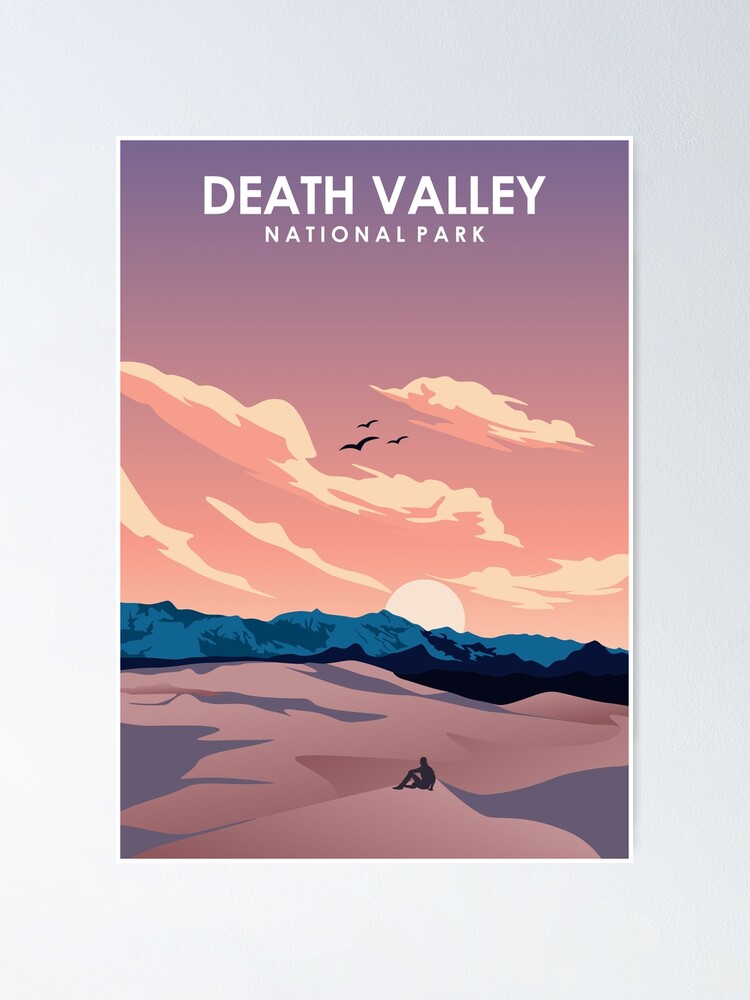 "Death Valley Vintage Minimal National Park Travel Poster" Poster for Sale by Jorn van Hezik ...
