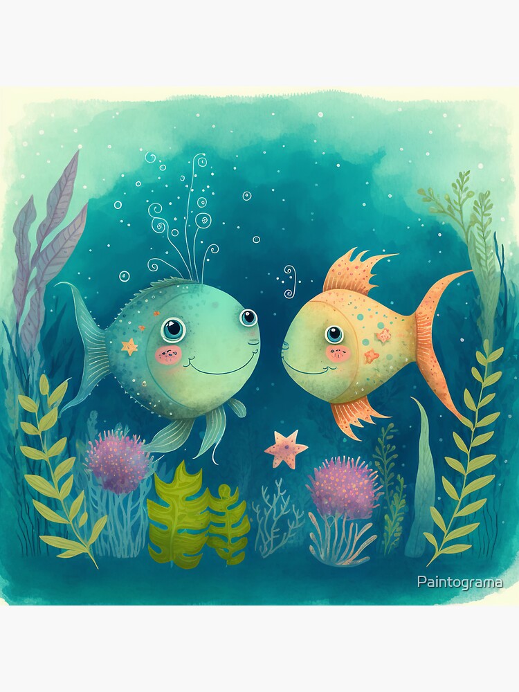 "Sea life friends forever" Sticker for Sale by Paintograma | Redbubble