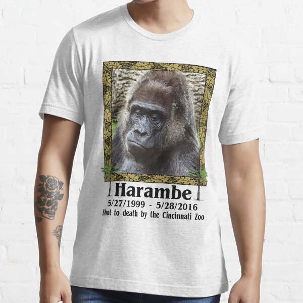"Harambe Memorial Design In Loving Memory" T-shirt for Sale by ...