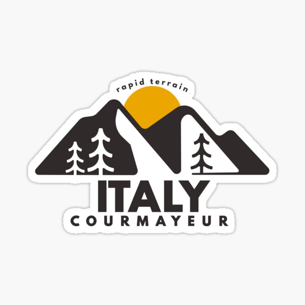 "Courmayeur, Italy" Sticker for Sale by RapidTerrain | Redbubble