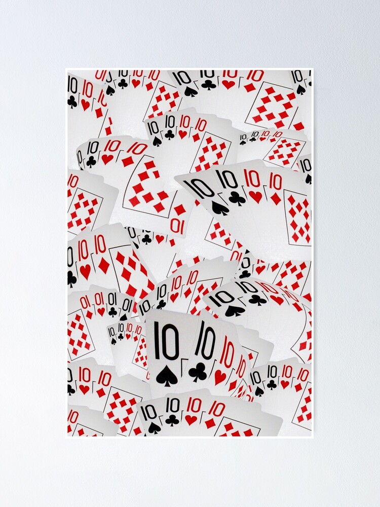 "Playing Cards Number Ten," Poster for Sale by A-Work-Of-Art | Redbubble