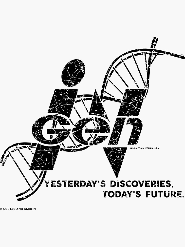 "Ingen Distressed DNA Logo - Jurassic Park " Sticker for Sale by ...