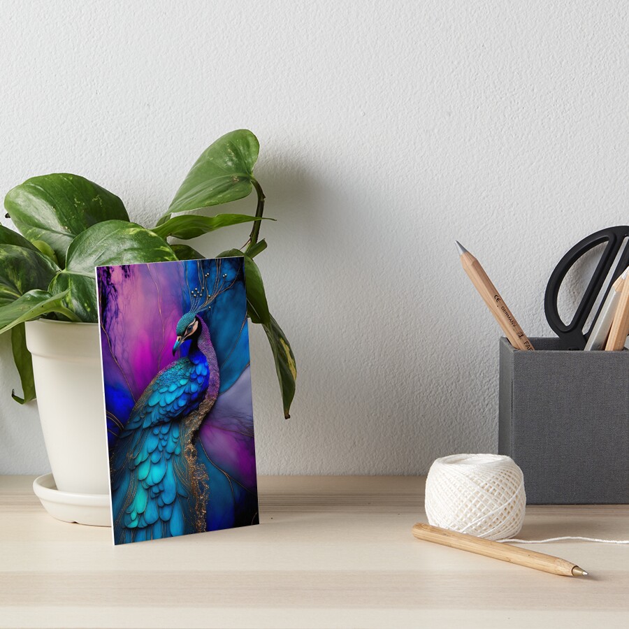 "Peacock Plume - Alcohol Ink Resin Art" Poster for Sale by inkvestor ...