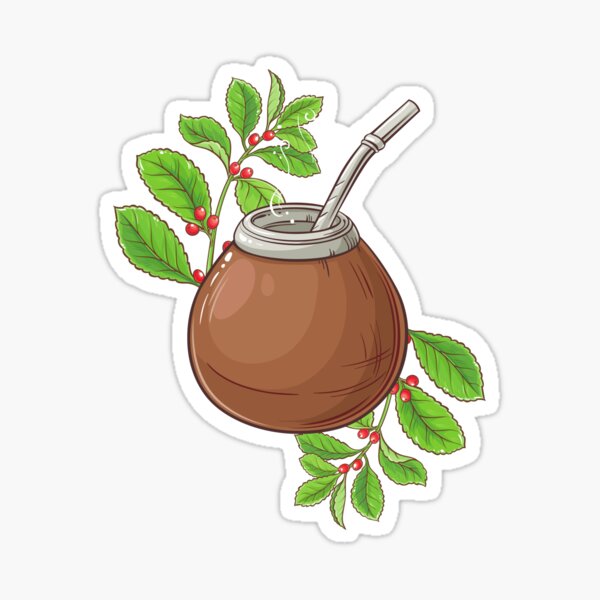 "Yerba Mate Argentina Bombilla Paraguay Tea Drinkers" Sticker for Sale ...