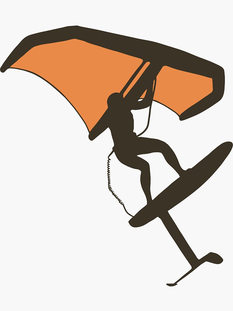 "Wingfoil, wingfoiler jump, water sport" Sticker for Sale by Toronta ...