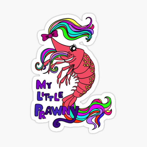 "Little prawn" Sticker for Sale by MickeyLaLa | Redbubble