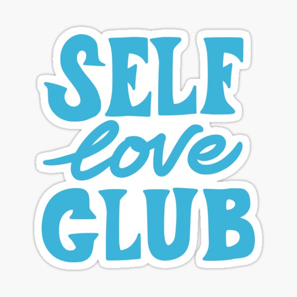"SELF LOVE - BLUE TEXT" Sticker for Sale by zvizdetss | Redbubble