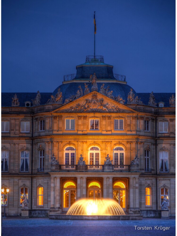 "Neus Castle at dusk, Stuttgart, Baden-Württemberg, Germany" Sticker ...