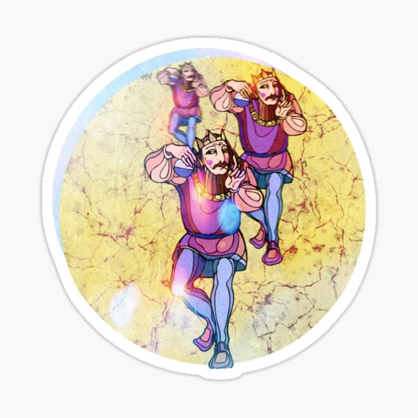 "Mad King" Sticker for Sale by Mu-Digital-Art | Redbubble