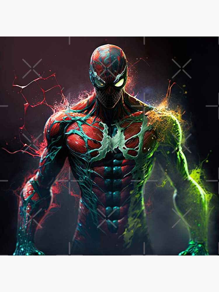"Corrupted Toxic Mutant Spider-Super Hero Portrait" Sticker for Sale by ...