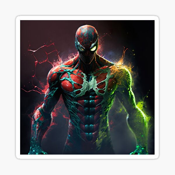 "Corrupted Toxic Mutant Spider-Super Hero Portrait" Sticker for Sale by ...