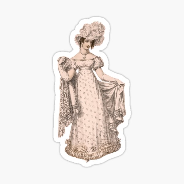 "Regency figure with a shawl" Sticker for Sale by CastlesClassics ...