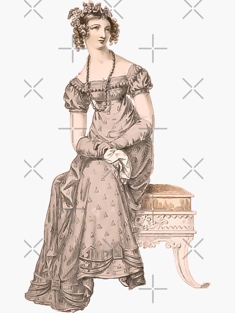 "Seated Regency figure" Sticker for Sale by CastlesClassics | Redbubble