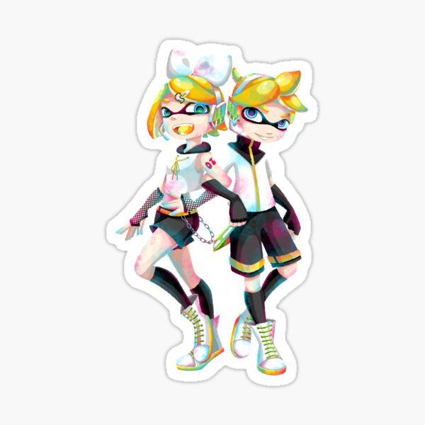 "Vocaloid - Kagamine Rin & Len (inkling version)" Sticker for Sale by ...