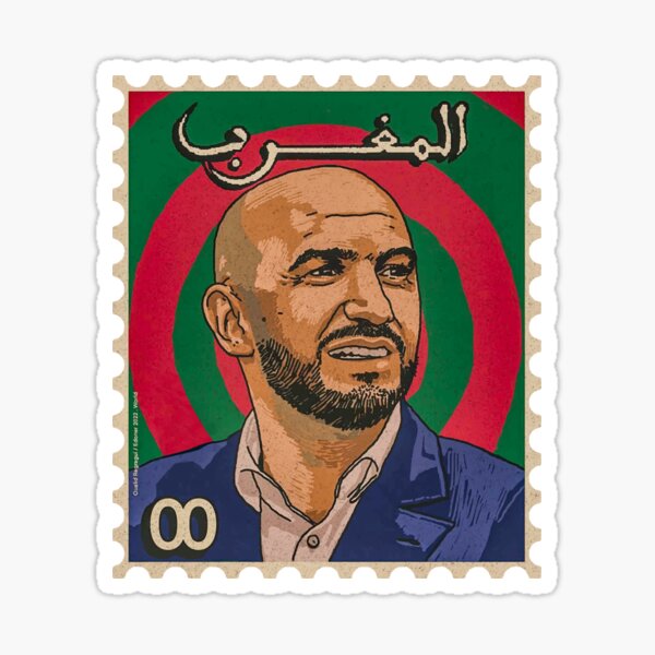 "Morocco Coach Walid Regragui illustration artwork - Qatar 2022 World ...