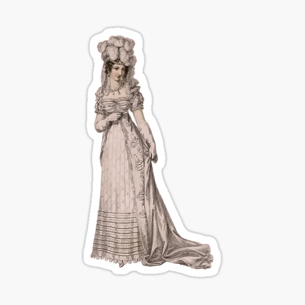 "Regency figure with a feathered headdress" Sticker for Sale by ...
