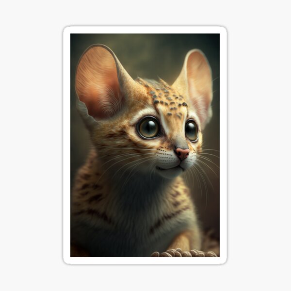 "Cute Wild Cat" Sticker for Sale by LilyErica | Redbubble