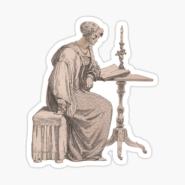 "Seated Regency figure" Sticker for Sale by CastlesClassics | Redbubble