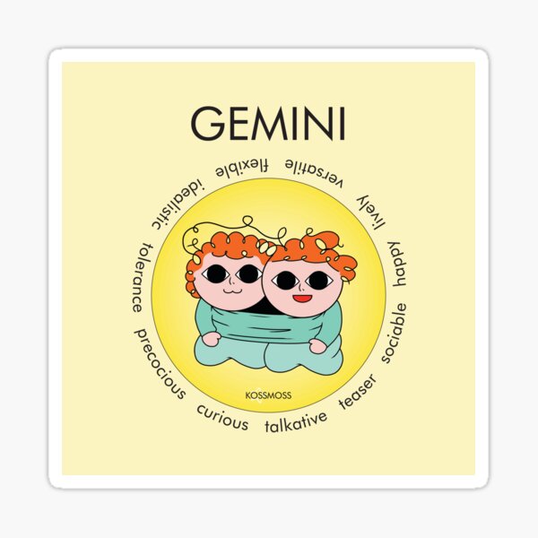 "Gemini zodiac poster with positive statements" Sticker for Sale by ...