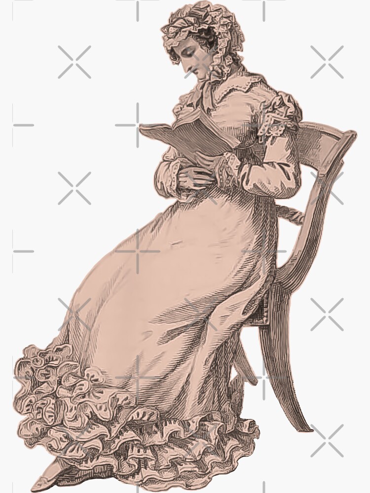 "Seated Regency Figure " Sticker for Sale by CastlesClassics | Redbubble