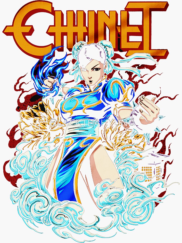 "Chun-Li Street Fighter" Sticker for Sale by BLACKTEAHYUNG | Redbubble