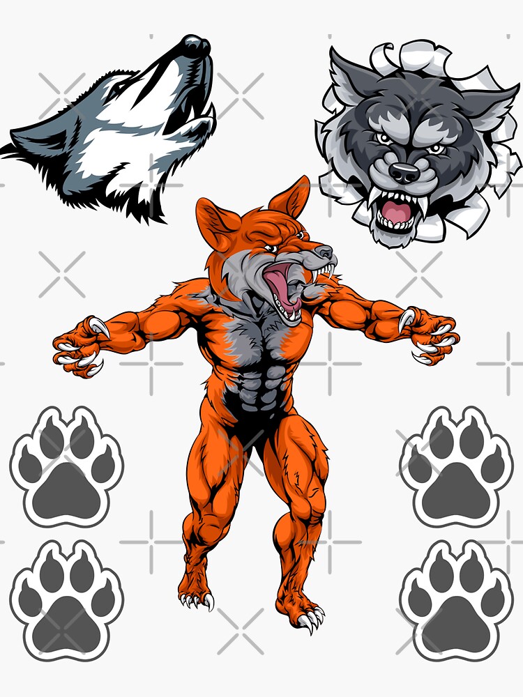 "Angry wolf" Sticker for Sale by RonelM | Redbubble