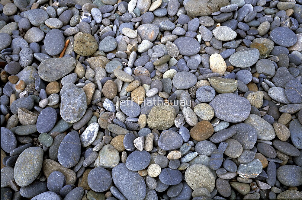 "Pattern of smooth rocks along an ocean beach" by Jeff Hathaway | Redbubble