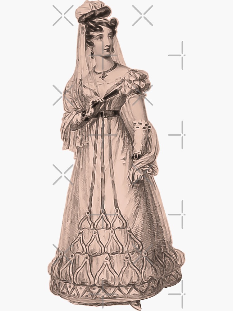 "Regency Figure" Sticker for Sale by CastlesClassics | Redbubble