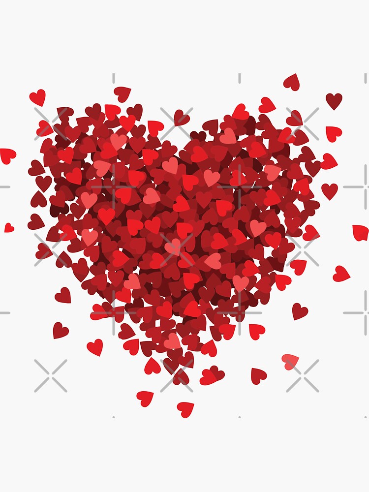 "Multi Hearts Valentines Day" Sticker for Sale by Zlumia | Redbubble