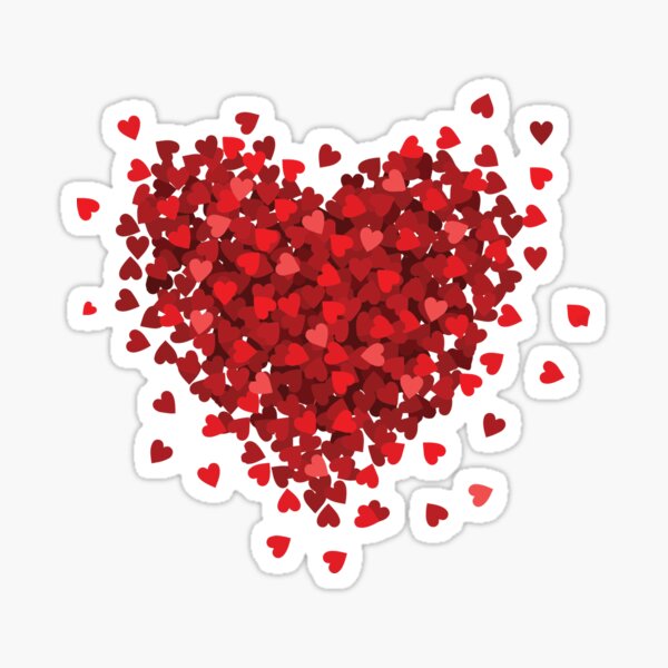 "Multi Hearts Valentines Day" Sticker for Sale by Zlumia | Redbubble