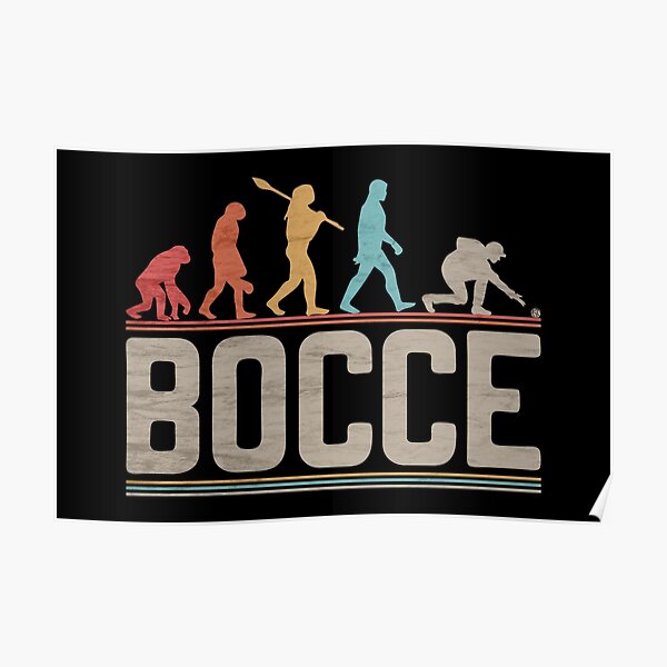 "Bocce Evolution of Man Vintage Petanque Funny Bocce Ball" Poster for ...