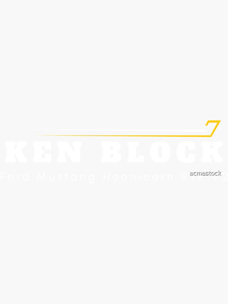 Pegatina «bloque ken Ford Mustang Hoonicorn RTR V2» de acmastock | Redbubble