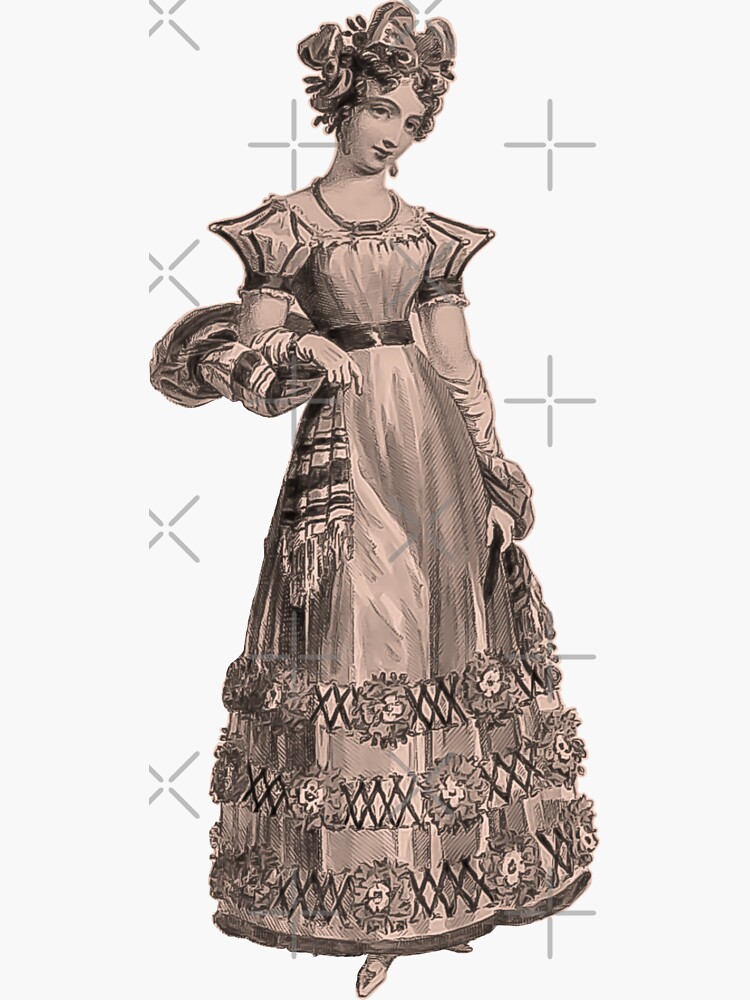 "Regency Figure" Sticker for Sale by CastlesClassics | Redbubble