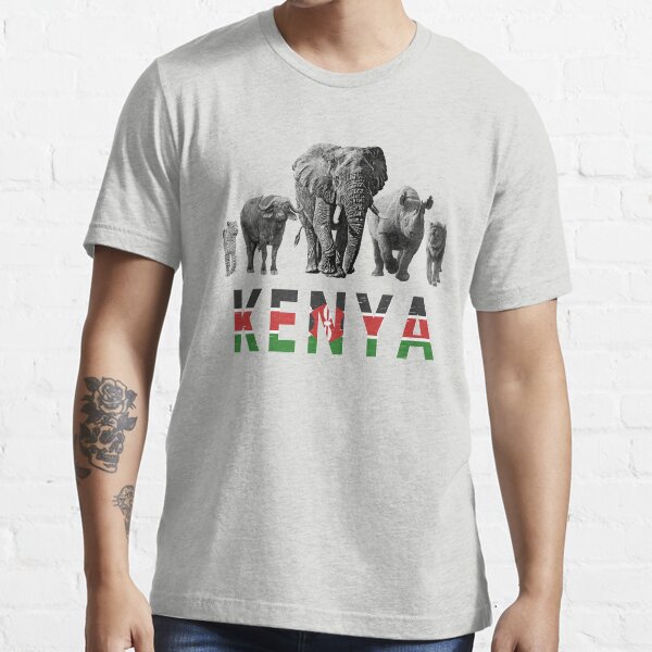 "Kenya Wildlife Big Five Safari for Kenya Fans" T-shirt for Sale by ...