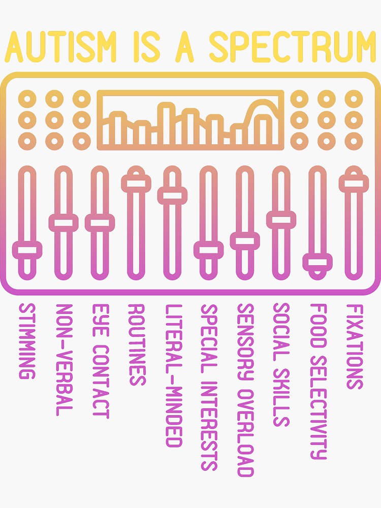 "Autism Is A Spectrum" Sticker for Sale by brytfanna | Redbubble