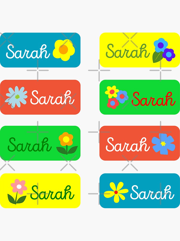 "PERSONALISED STICKER WITH NAME OF SARAH" Sticker for Sale by philevera ...