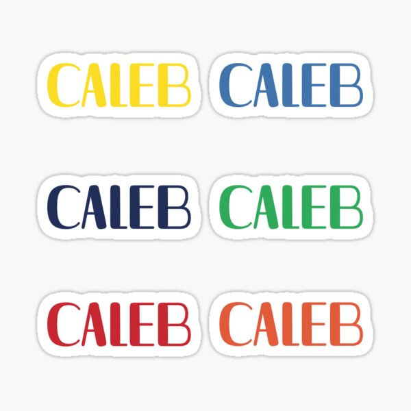 "Sticker Sheet Set for Name Caleb - 6 stickers" Sticker for Sale by ...