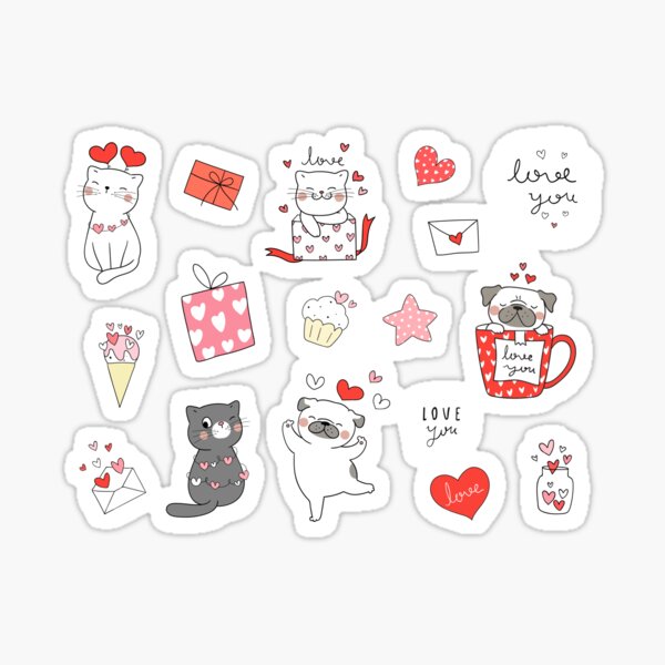 "Happy Birthday Kitty Cat Sticker pack" Sticker for Sale by ...