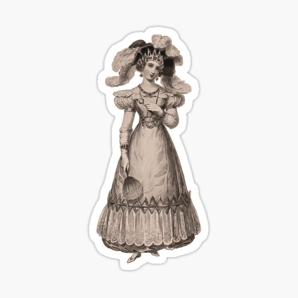 "Regency Figure" Sticker for Sale by CastlesClassics | Redbubble