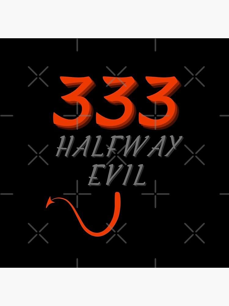 "333 HALFWAY EVIL -Hilarious Naughty & Nice Angel & Devil Design 2023 ...