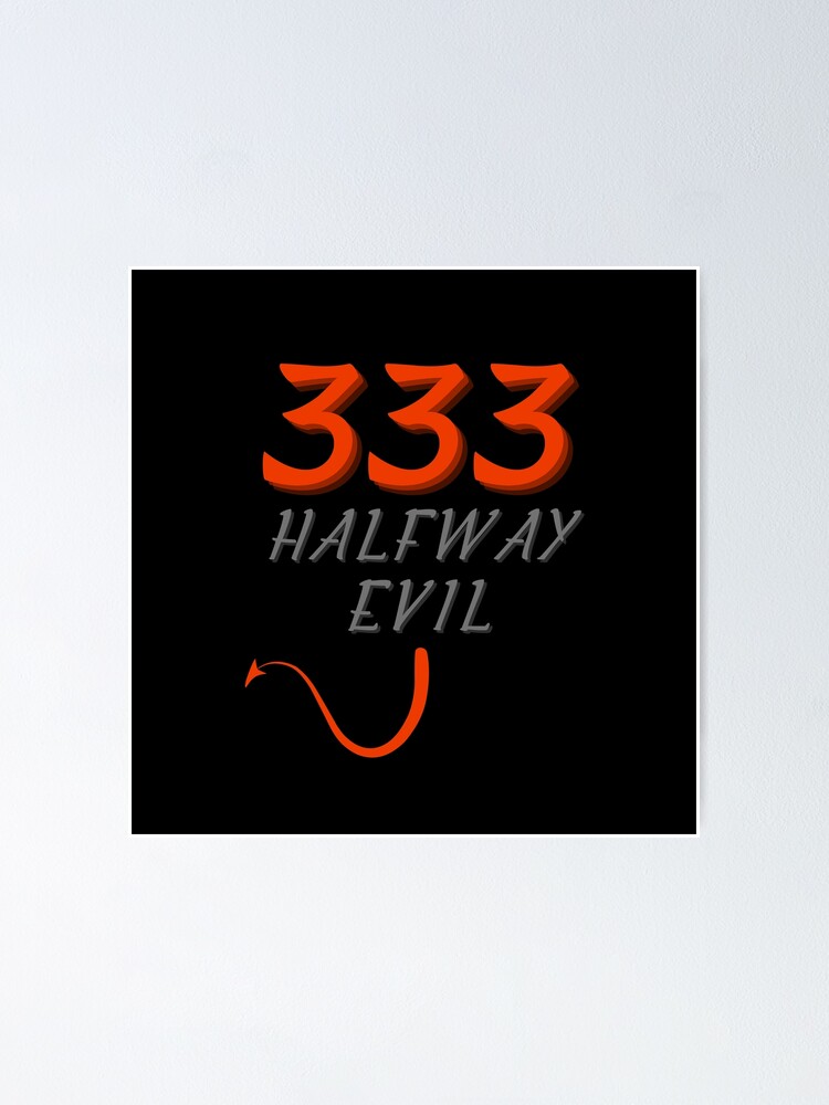 "333 HALFWAY EVIL -Hilarious Naughty & Nice Angel & Devil Design 2023 ...