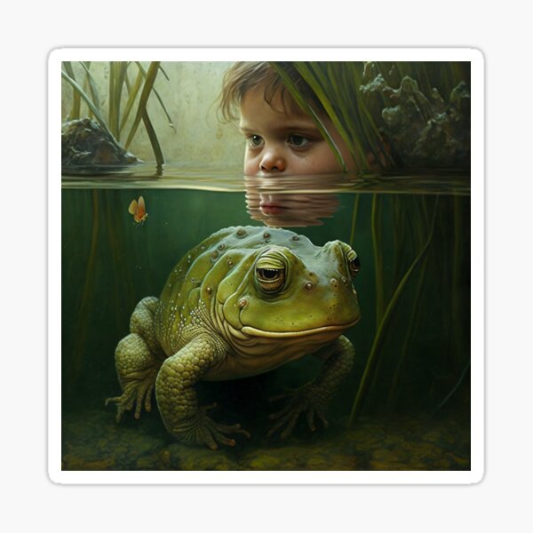 "Hello frog" Sticker for Sale by Paintograma | Redbubble