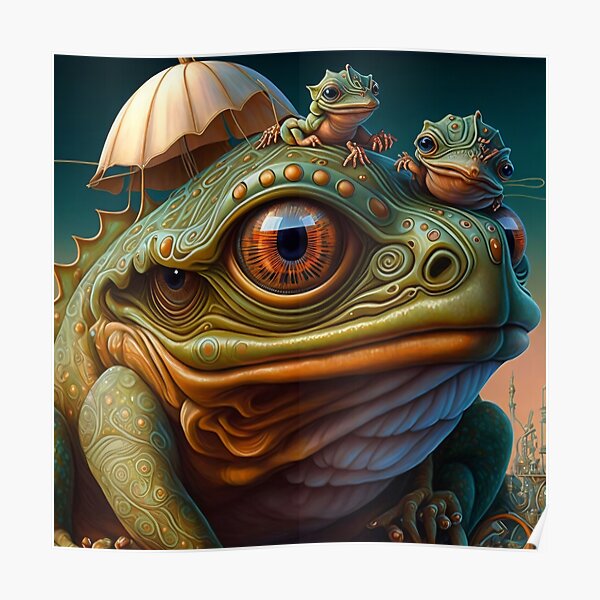 "Family of frogs" Poster for Sale by Paintograma | Redbubble