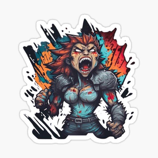 "Fury Unleashed: Tasmanian Devil Woman Sticker" Sticker for Sale by ...